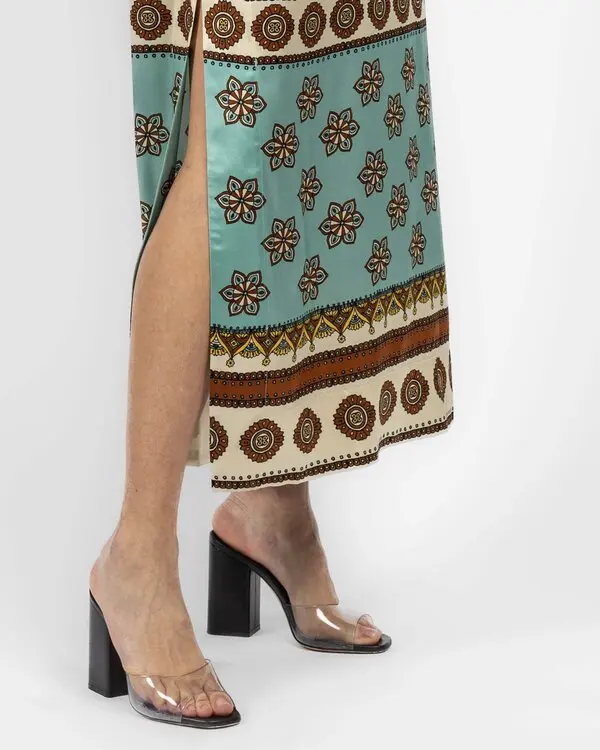 ALEMAIS Contina Long-sleeved Printed Maxi Dress