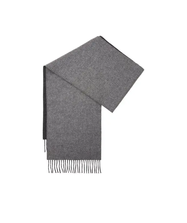 Loewe Logo Patch Fringed Edge Scarf