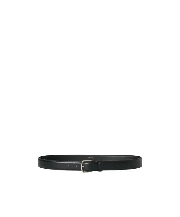 THE ROW Slim Leather Belt - Black