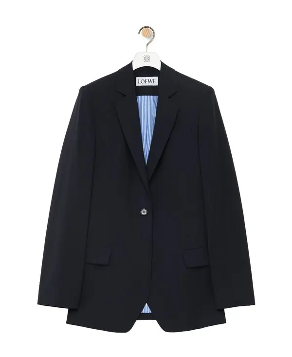 Loewe Single-breasted Tailored Blazer - Blue
