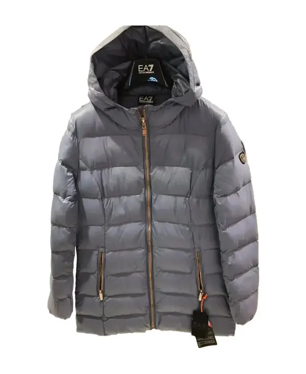 EA7 Hooded Zip-up Puffer Jacket