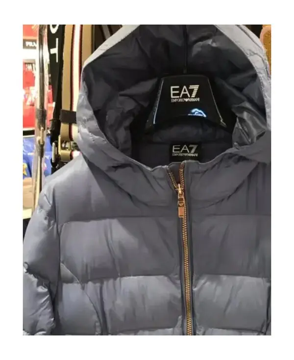 EA7 Hooded Zip-up Puffer Jacket