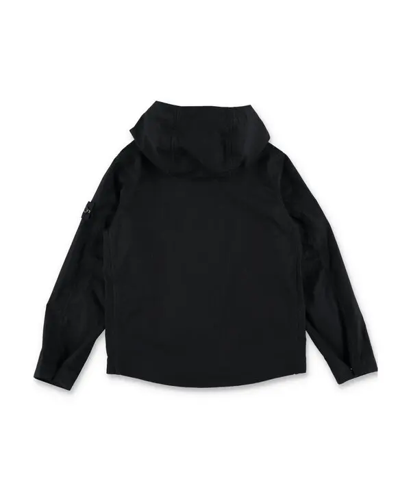 Stone Island Hooded Jacket With Zip Fastening And Flap Pockets