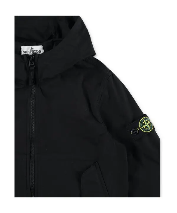 Stone Island Hooded Jacket With Zip Fastening And Flap Pockets