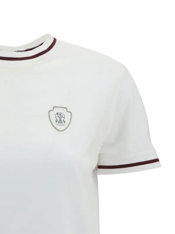 Brunello Cucinelli Logo Detail Crewneck T-shirt