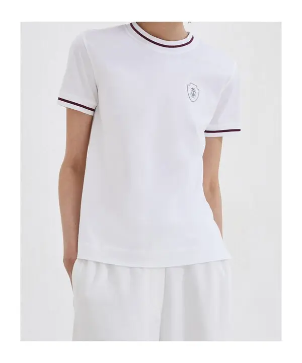 Brunello Cucinelli Logo Detail Crewneck T-shirt