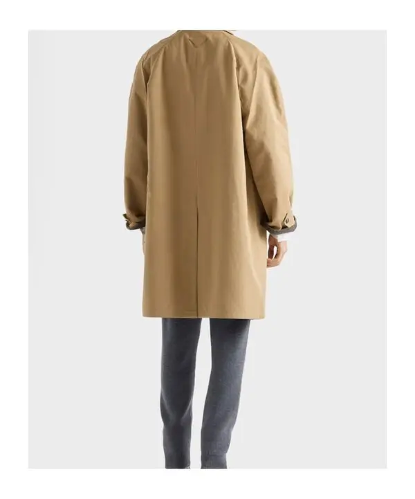 Prada Reversible Buttoned Coat - Cork Beige