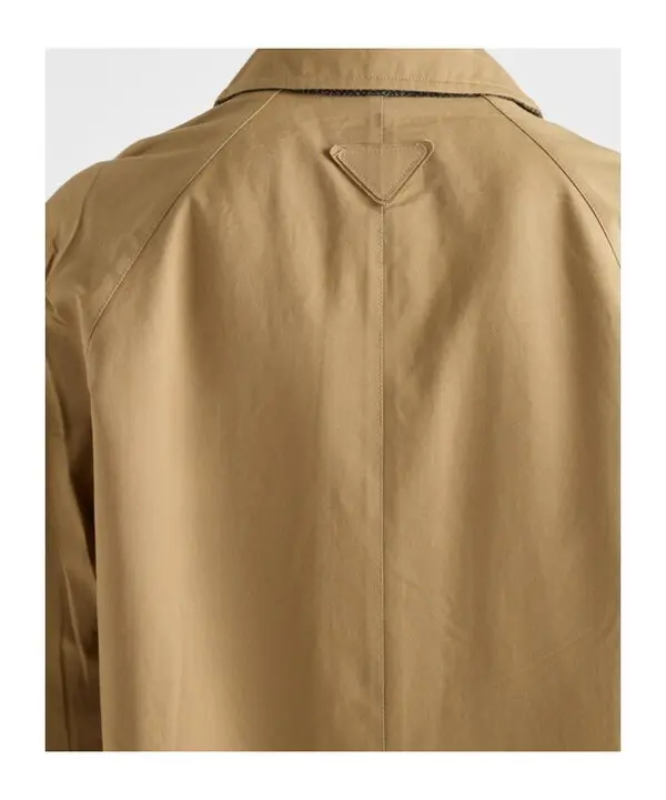 Prada Reversible Buttoned Coat - Cork Beige