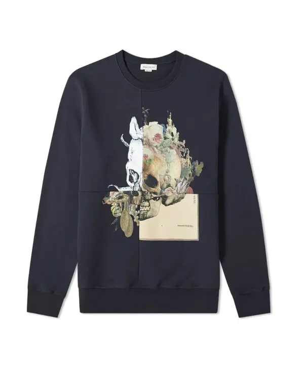 Alexander McQueen Round-collar Long-sleeve Hoodie