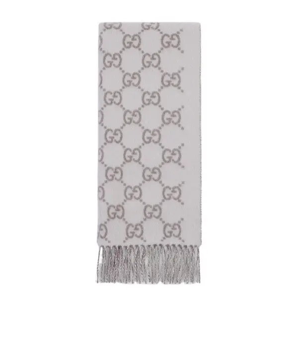 Gucci Gg Scarf - Grey