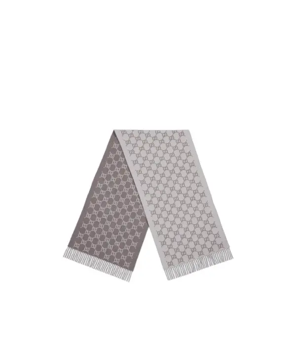 Gucci Gg Scarf - Grey