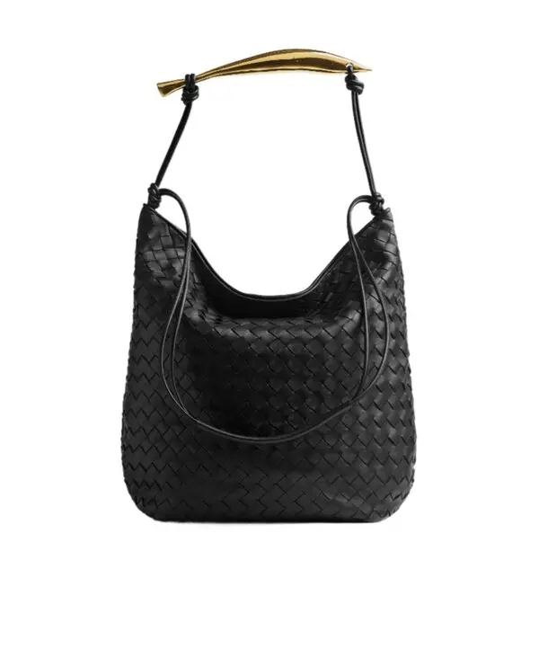 Bottega Veneta Sardine Messenger Bag - Black
