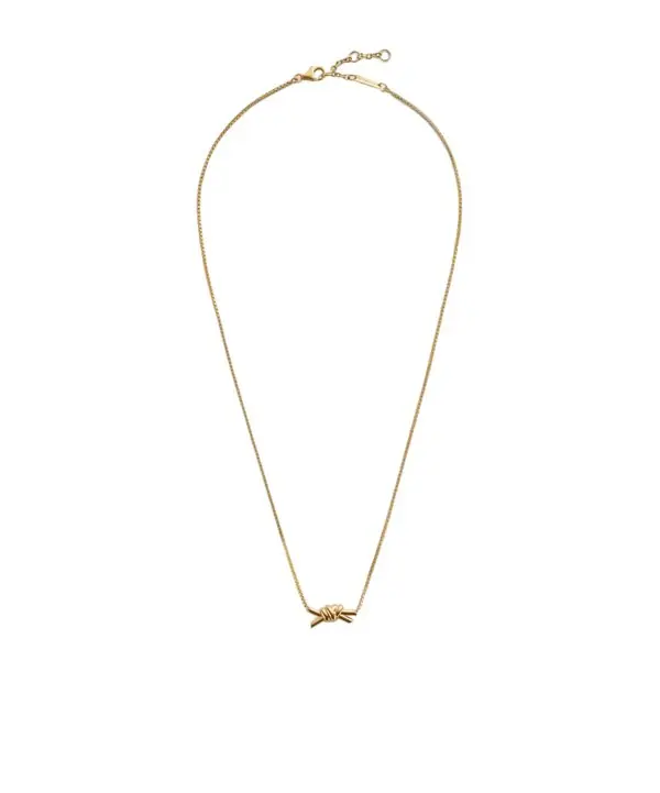 Bottega Veneta Knotted Necklace - Golden