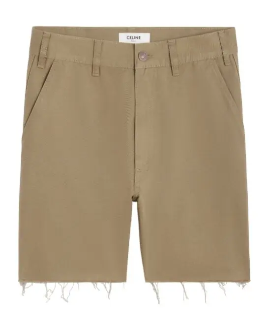 Celine Cotton Twill Wesley Shorts - Brown