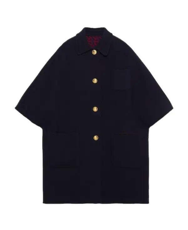 Gucci Reversible Coat With Interlocking Double G Anchor Buttons