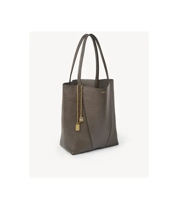 Chloé Spin Charm Detailed Tote Bag - Grey