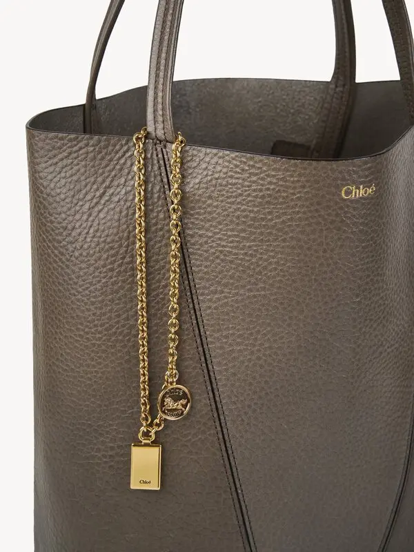 Chloé Spin Charm Detailed Tote Bag - Grey