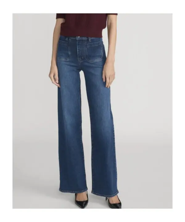 FRAME Belt Loop Jeans High Waisted Straight Leg