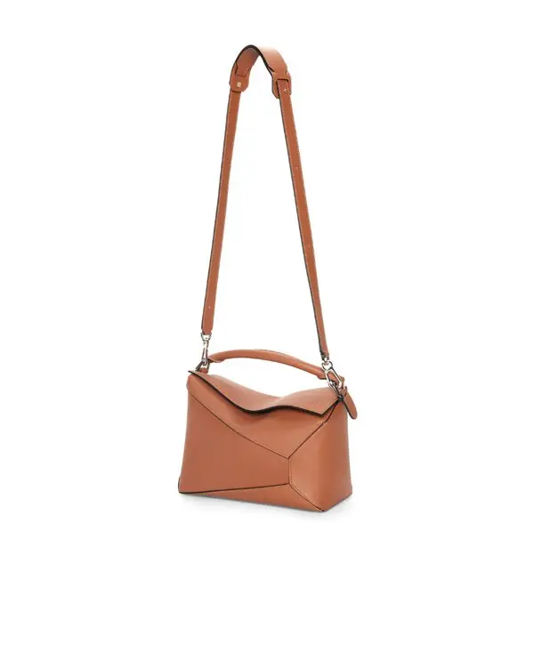 Loewe Puzzle Edge Zip-up Top Handle Bag - Tan