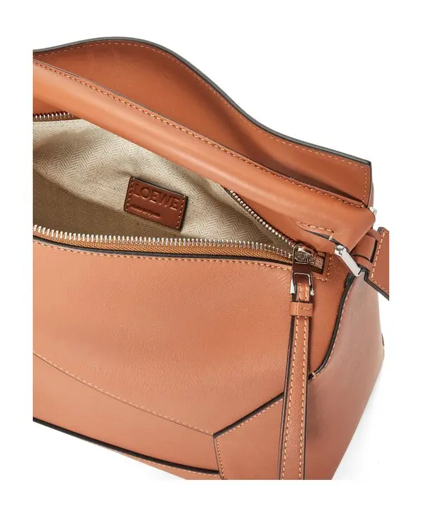 Loewe Puzzle Edge Zip-up Top Handle Bag - Tan