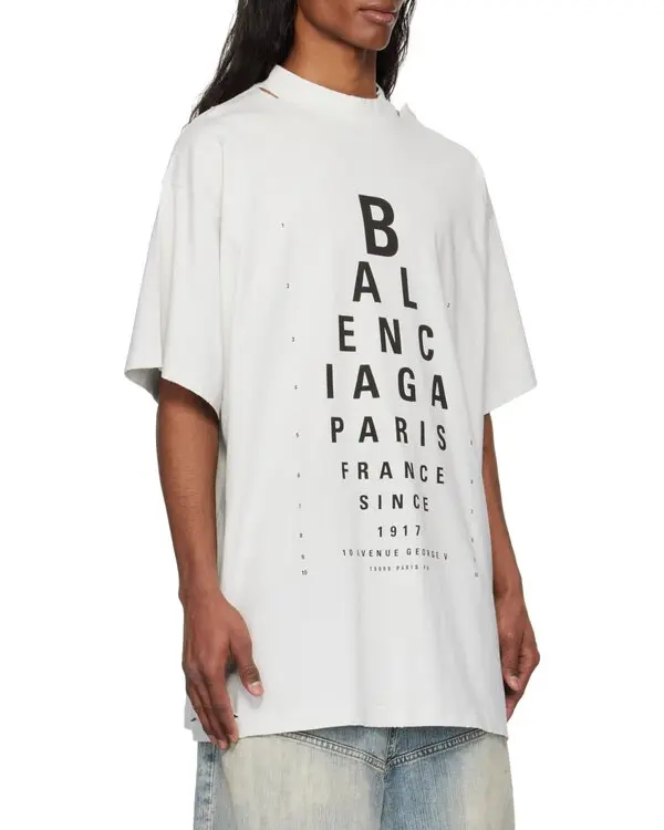 Balenciaga Oversized Graphic Print T-shirt - White