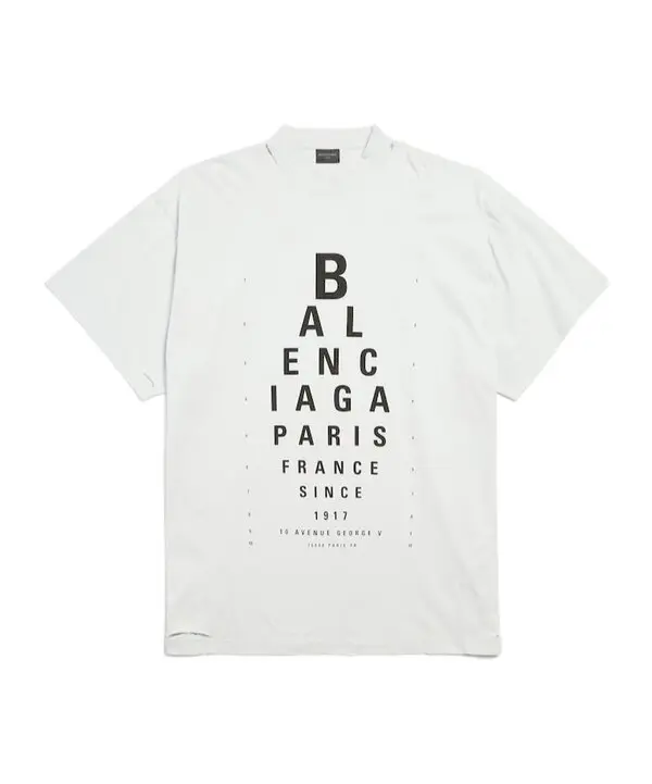 Balenciaga Oversized Graphic Print T-shirt - White