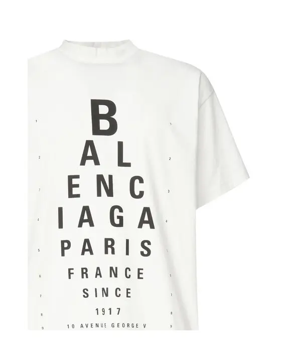 Balenciaga Oversized Graphic Print T-shirt - White