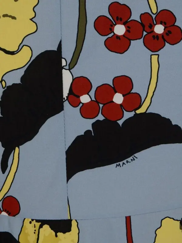 Marni Melodia Print Poplin Midi Dress