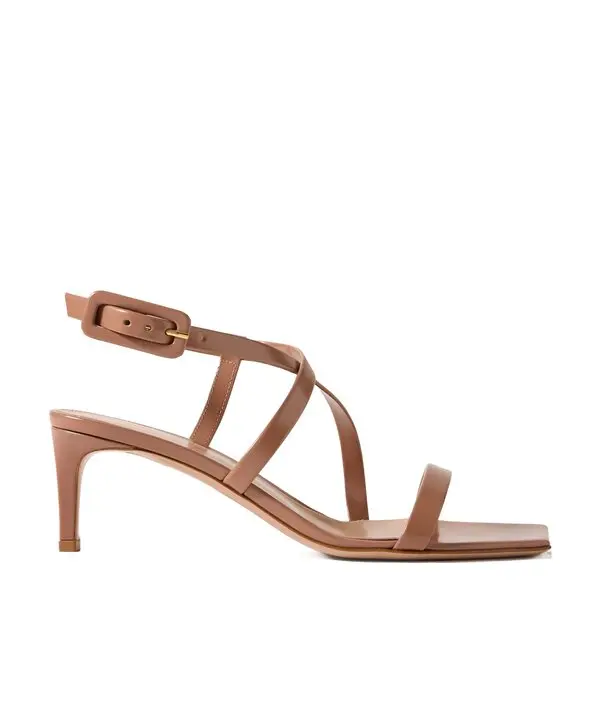 GIANVITO ROSSI Strappy High Heel Sandals With Square Toe And Adjustable Buckle