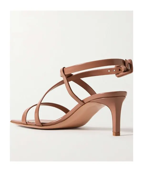 GIANVITO ROSSI Strappy High Heel Sandals With Square Toe And Adjustable Buckle