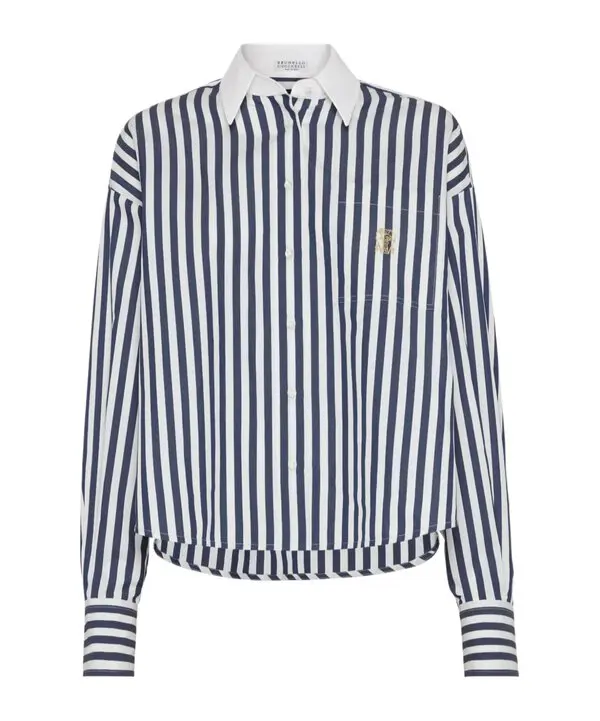 Brunello Cucinelli Striped Poplin Shirt - Multi-color