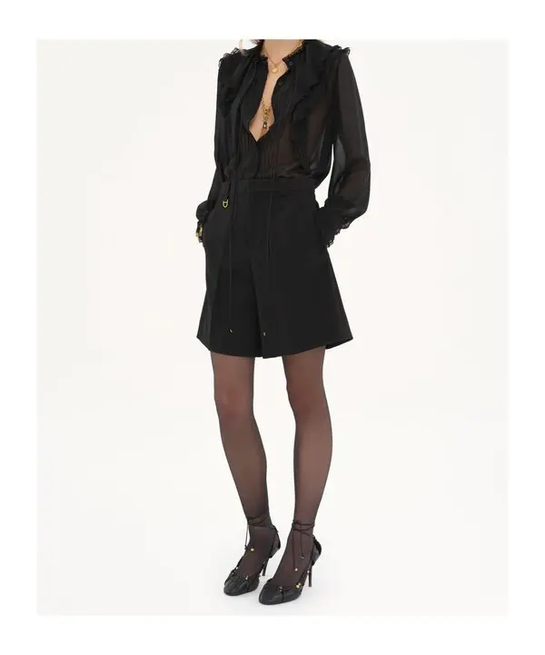 Chloé Ruffled Lace Trim Blouse