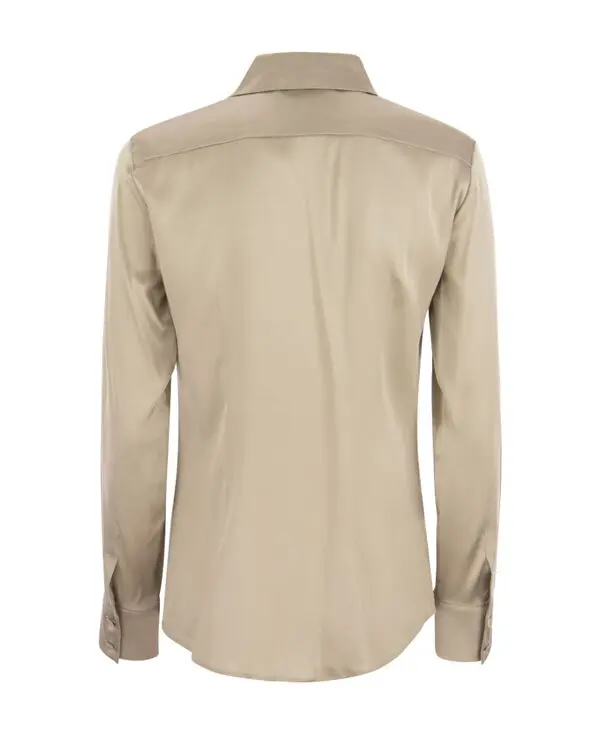Max Mara Long-sleeved Shirt With Pointed Collar