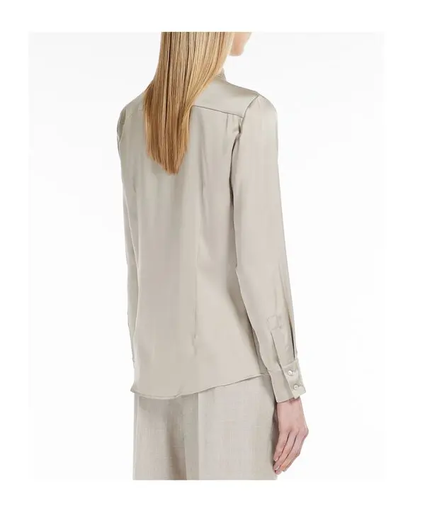 Max Mara Long-sleeved Shirt With Pointed Collar