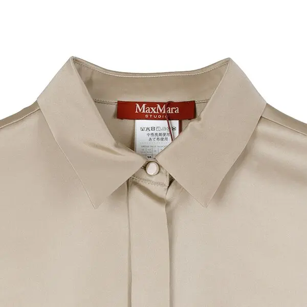 Max Mara Long-sleeved Shirt With Pointed Collar