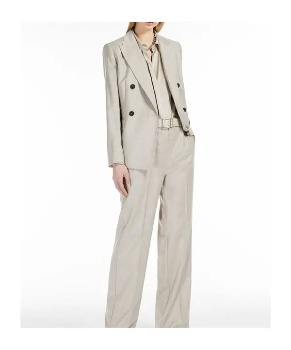 Max Mara Long-sleeved Shirt With Pointed Collar