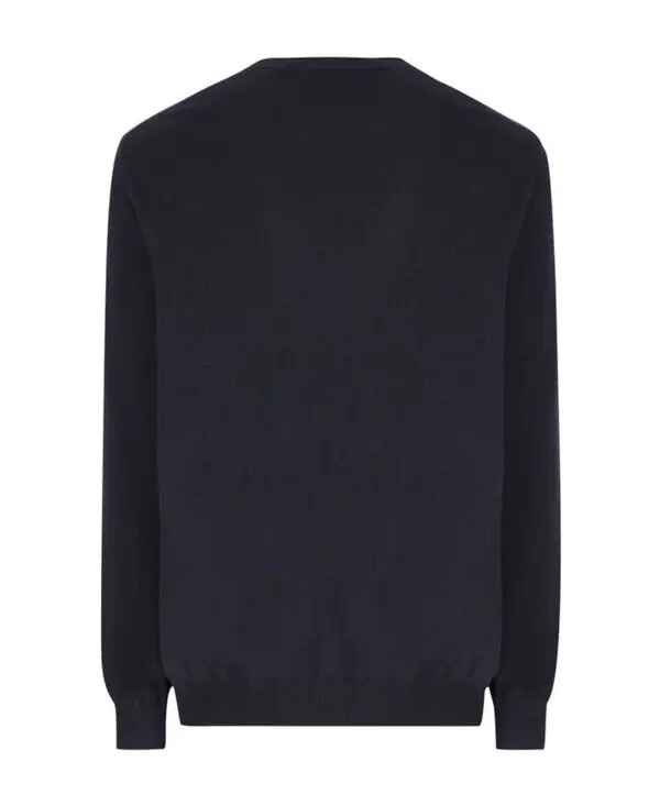 Loro Piana Long-sleeved V-neck Jumper - Navy Blue