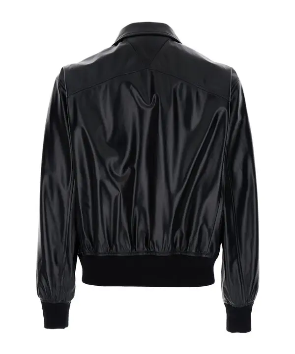 Bottega Veneta Zip-up Leather Blouson - Black