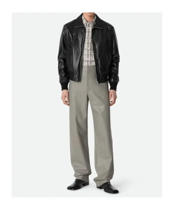 Bottega Veneta Zip-up Leather Blouson - Black