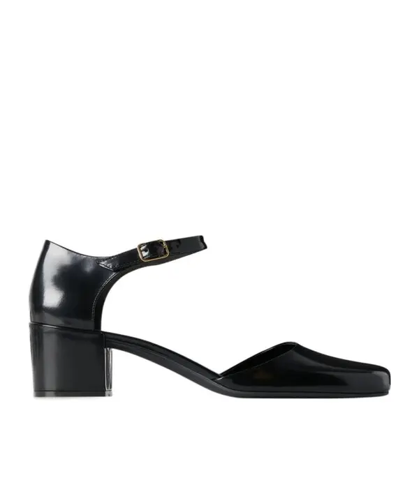 THE ROW Penelope Ankle Strap Pumps - Black