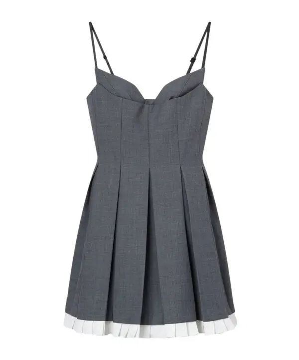 SHUSHU/TONG Pleated Sweetheart Dress - No