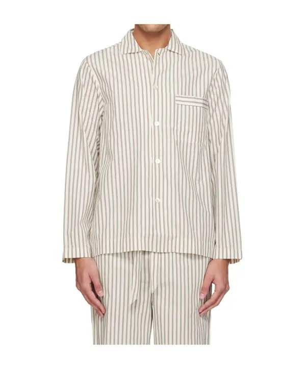 TEKLA Long-sleeved Pajama Shirt - White