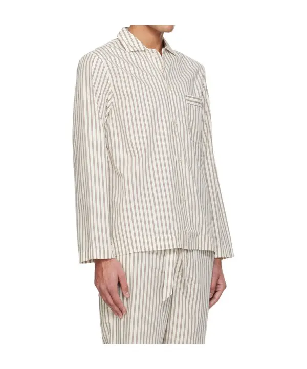 TEKLA Long-sleeved Pajama Shirt - White
