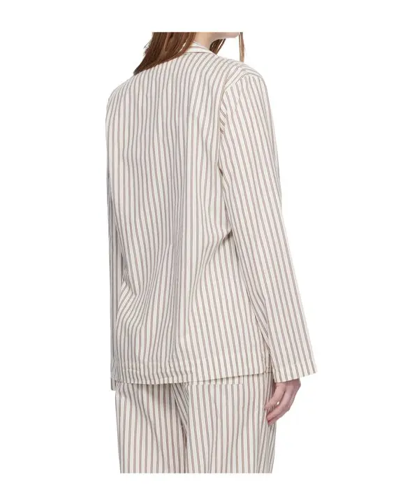 TEKLA Long-sleeved Pajama Shirt - White