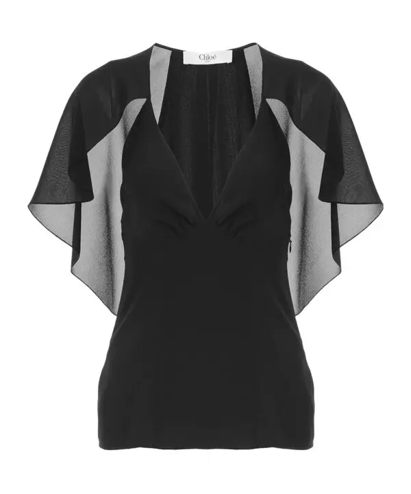 Chloé Cape Detail Tank Top