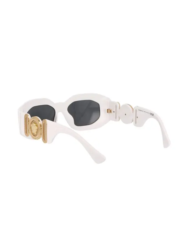Versace Medusa Oval-frame Sunglasses - White