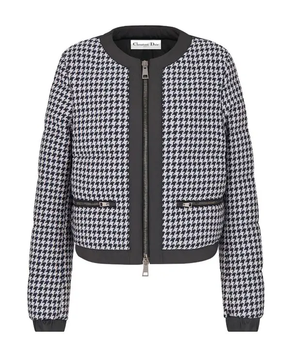 Dior Houndstooth Zip-up Jacket