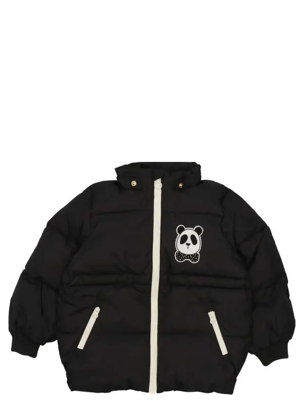 MINI RODINI Panda Zip-up Hooded Jacket