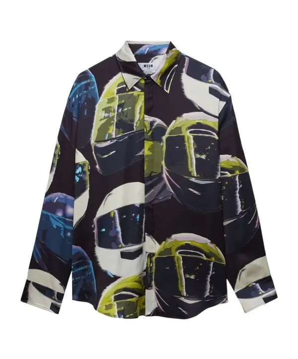 MSGM All-over Helmet Print Shirt