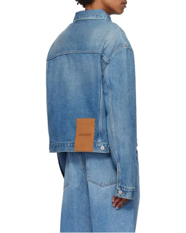 Jacquemus Collared Button-up Denim Jacket - Blue